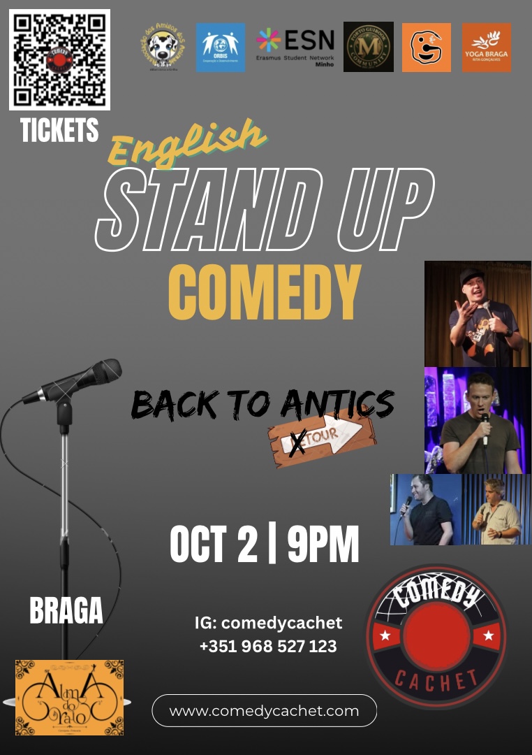 Stand Up Comedy - BACK TO ANTICS TOUR - Live in Braga - Agenda Cultural ...